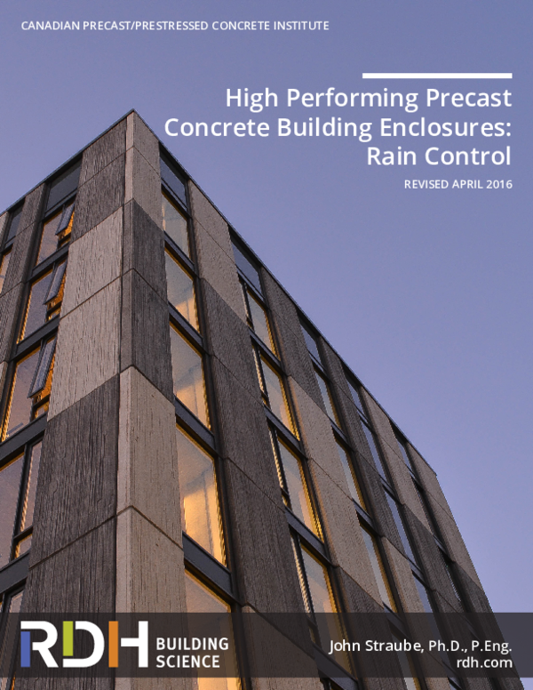 (PDF) High Performing Precast Concrete Building Enclosures: Rain ...