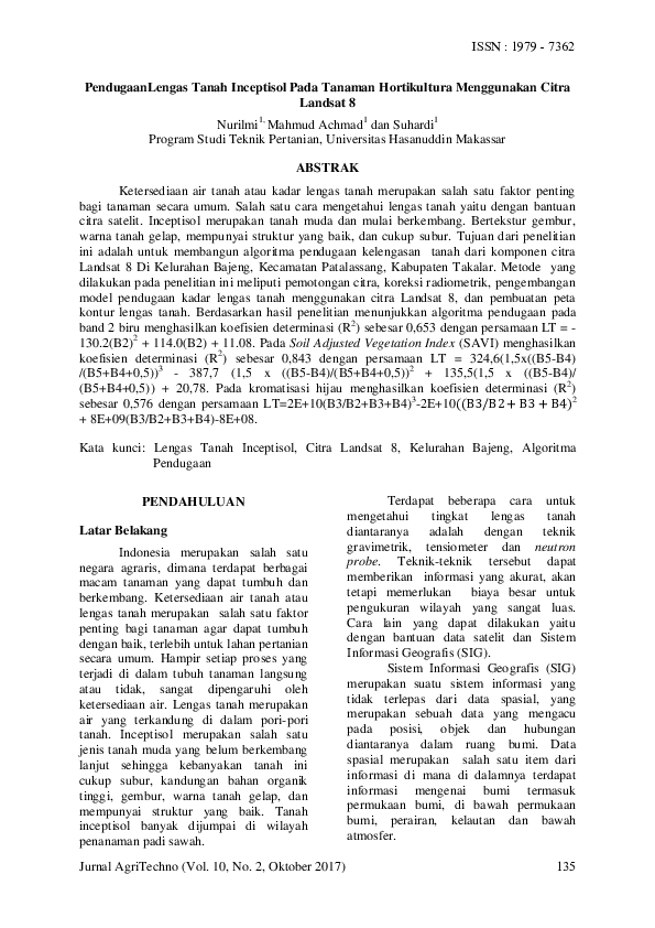 (PDF) Pendugaan Lengas Tanah Inceptisol Pada Tanaman Hortikultura ...