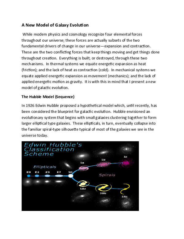 (DOC) A New Model of Galaxy Evolution
