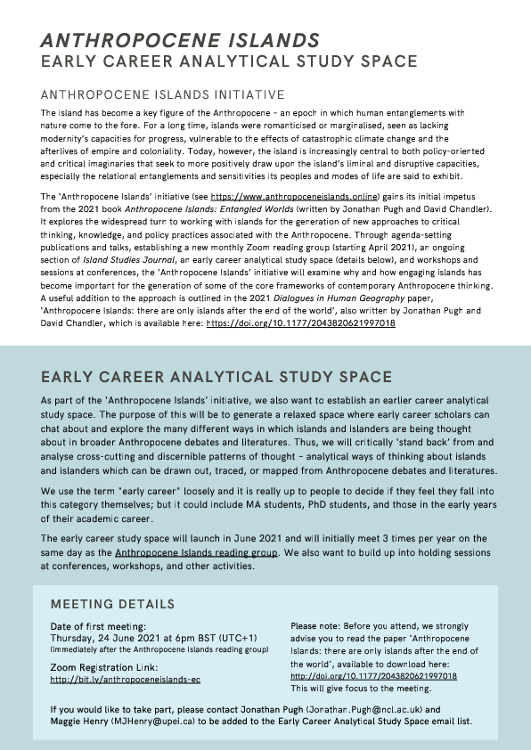 (PDF) Anthropocene Islands - Early career analytical study space (Full ...