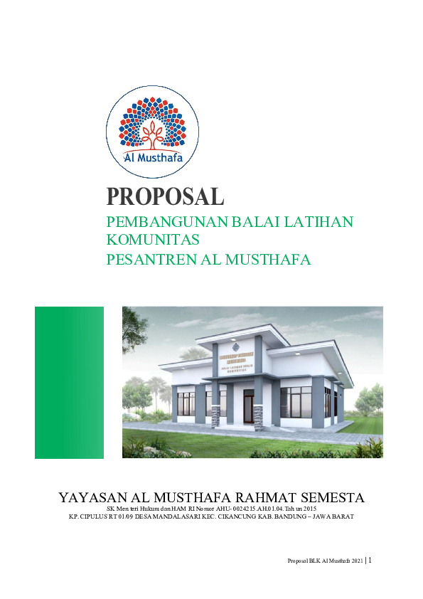 (DOC) Proposal BLk Pesantren Al Musthafa