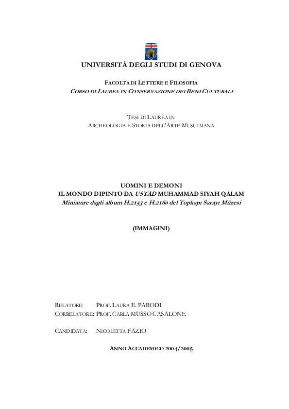 (PDF) Of Men and Demons. The Painted World of Ustad Muhammad Siyah ...