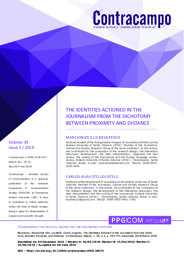(PDF) THE IDENTITIES ACTIONED IN THE JOURNALISM FROM THE DICHOTOMY ...