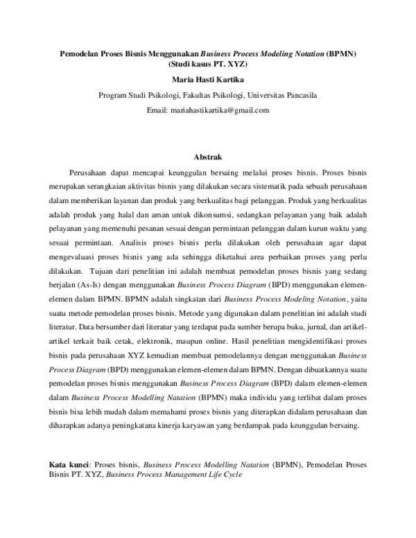 (PDF) Jurnal Proses Bisnis