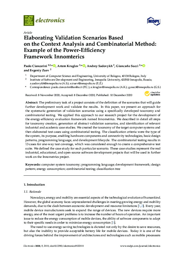 (PDF) Elaborating Validation Scenarios Based on the Context Analysis ...