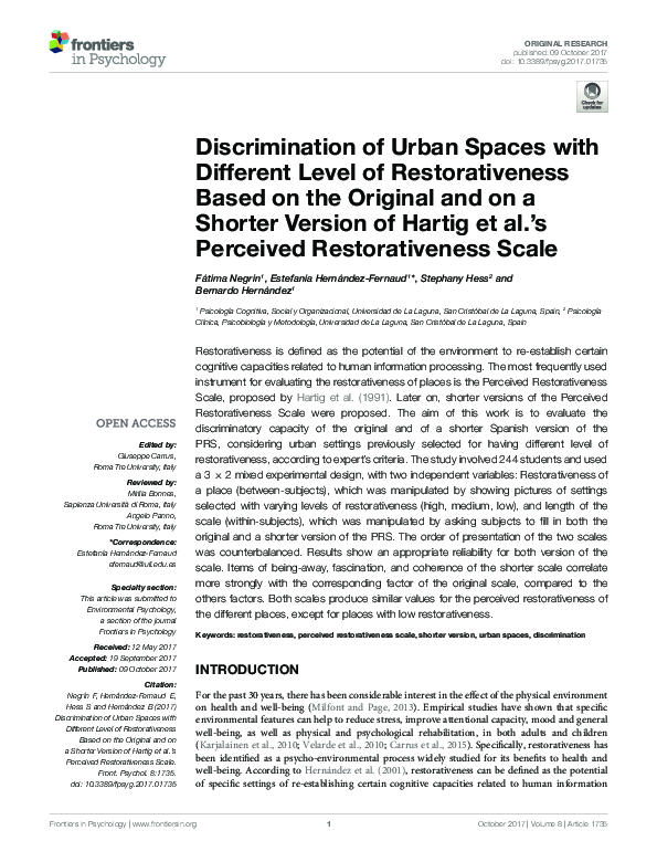 (PDF) Discrimination of Urban Spaces with Different Level of ...