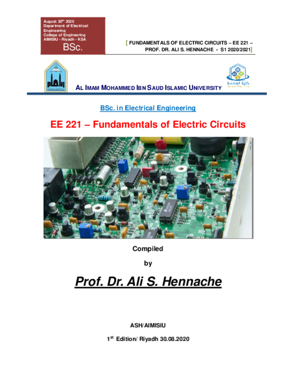 (PDF) EE 221 -Fundamentals of Electric Circuits