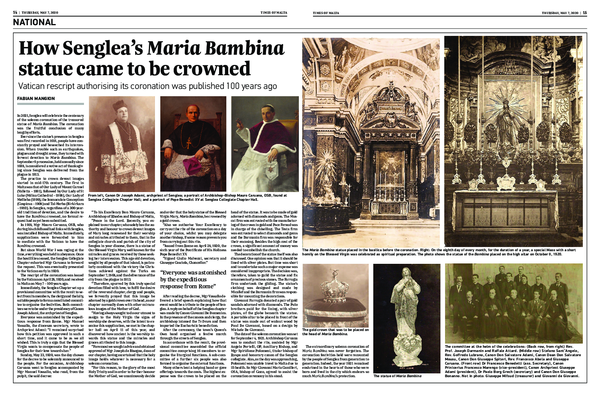 (PDF) How Senglea’s Maria Bambina statue came to be crowned