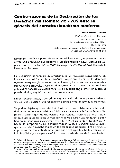 (PDF) Alvear. Contra-razones de la Declaración de los Derechos del ...