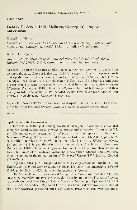 (PDF) Case 3249. Lithasia Haldeman, 1840 (Mollusca, Gastropoda ...