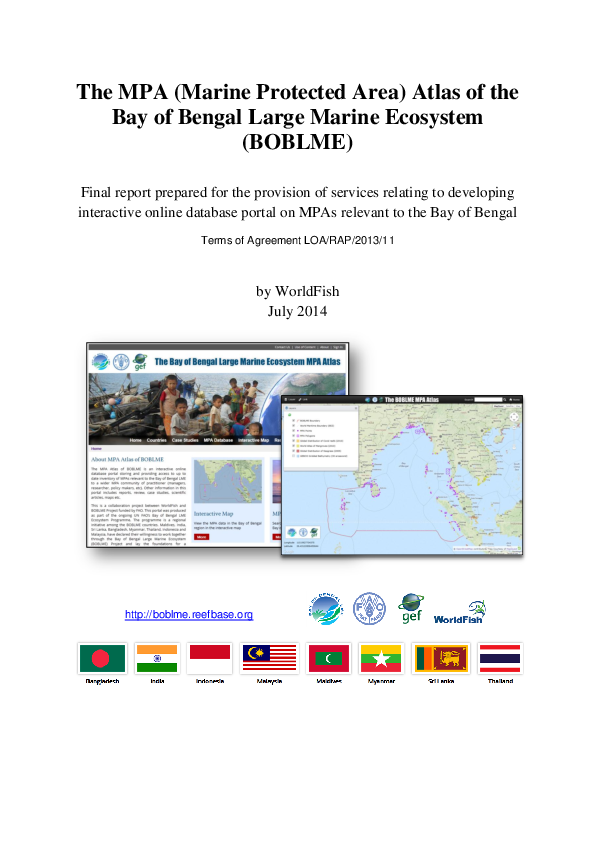 (PDF) The MPA (Marine Protected Area) Atlas of the Bay of Bengal Large ...