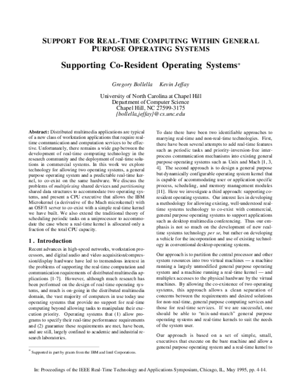 (PDF) Support for real-time computing within general purpose operating ...