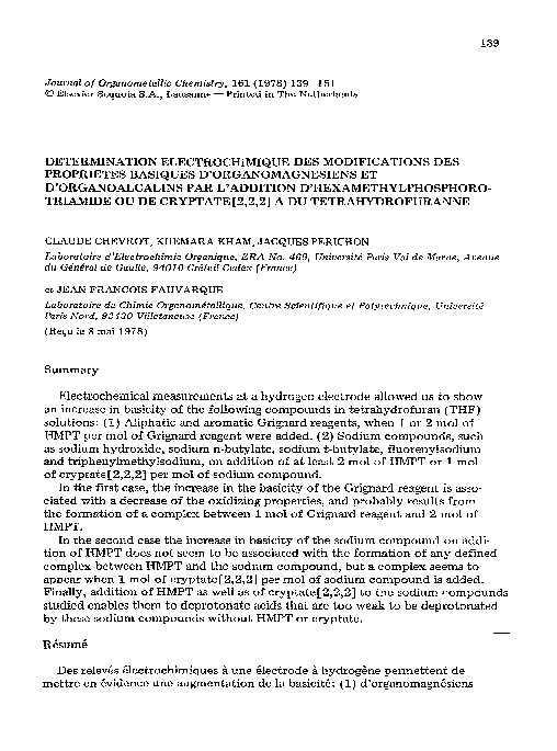 (PDF) Determination electrochimique des modifications des proprietes ...