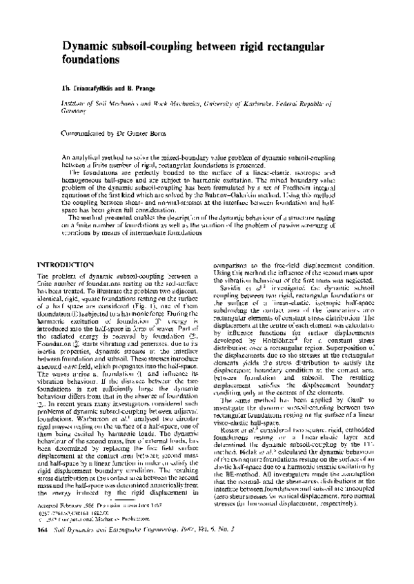 (PDF) Dynamic subsoil-coupling between rigid rectangular foundations
