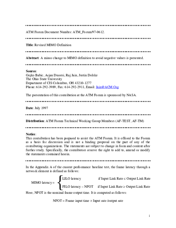 (PDF) Revised Revised MIMO Definition MIMO Definition