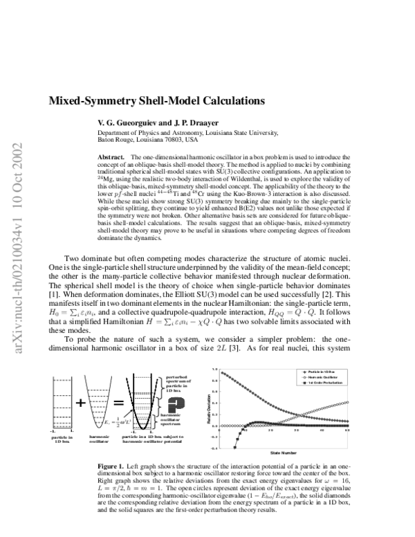 (PDF) Mixed-Symmetry Shell-Model Calculations