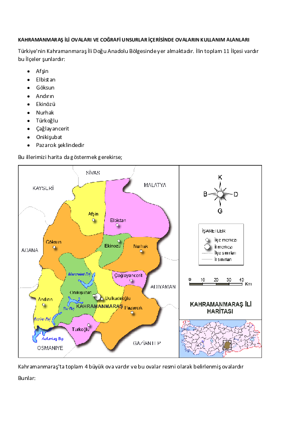 (PDF) KAHRAMANMARAŞ İLİ OVALARI VE COĞRAFİ UNSURLAR İÇERİSİNDE OVALARIN ...