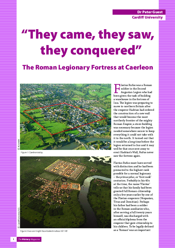 (PDF) "They came, they saw, they conquered". The Roman Legionary ...