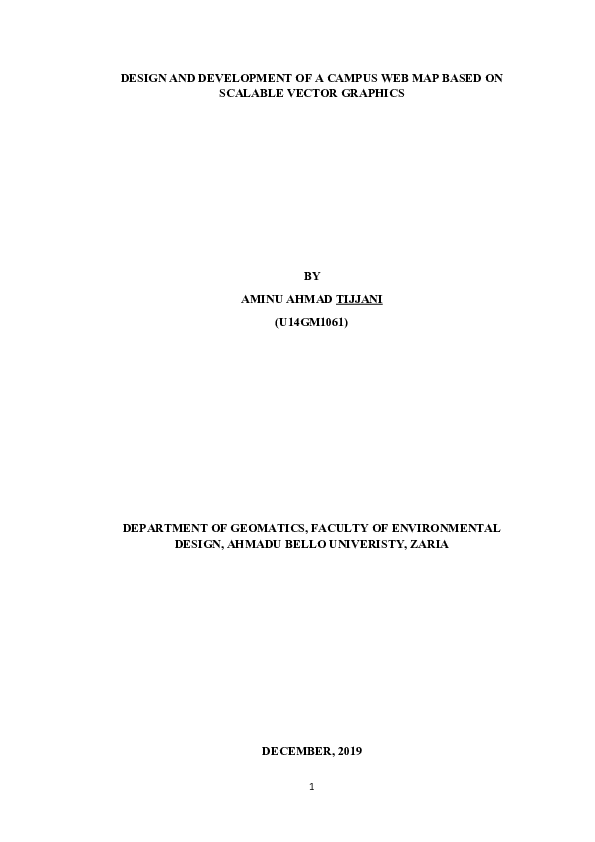 (DOC) DESIGN AND DEVELOPMENT OF A CAMPUS WEB MAP BASED ON SCALABLE VECTOR GRAPHICS