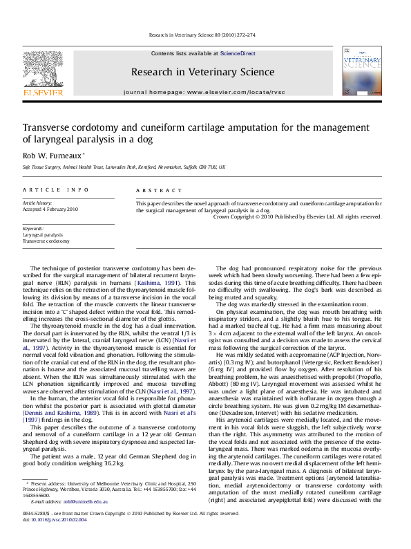 (PDF) Transverse cordotomy and cuneiform cartilage amputation for the ...