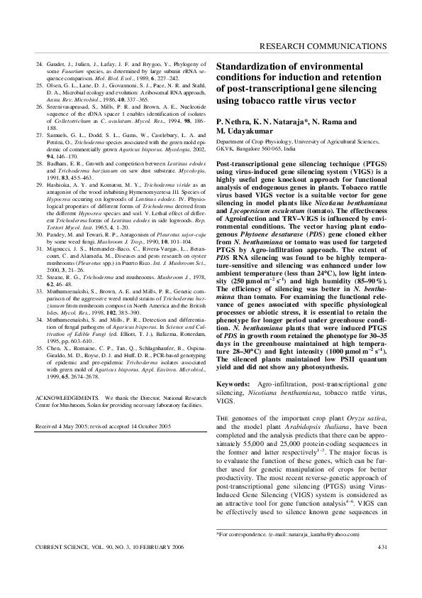 (PDF) Standardization of environmental conditions for induction and ...