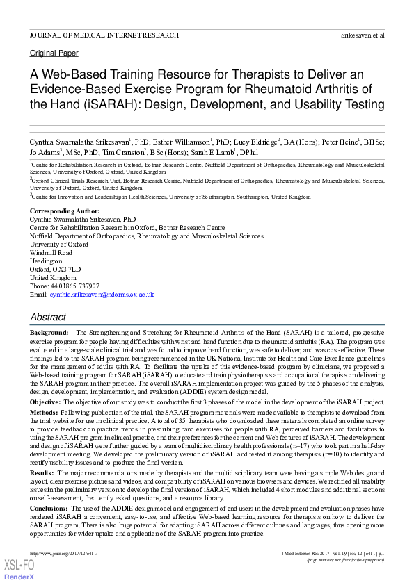 (PDF) A Web-Based Training Resource for Therapists to Deliver an ...