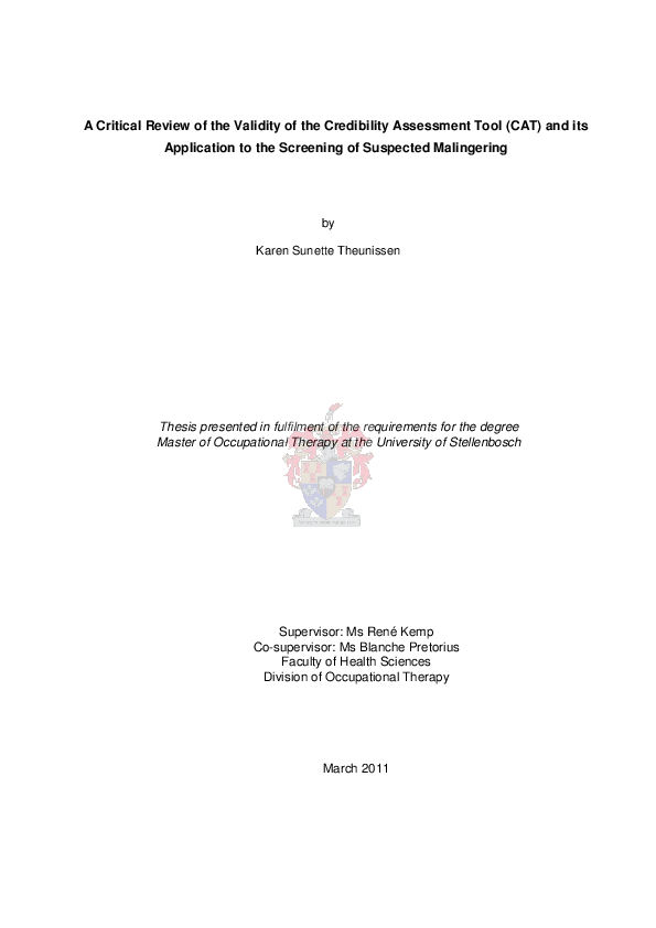 (PDF) A critical review of the validity of the Credibility Assessment ...