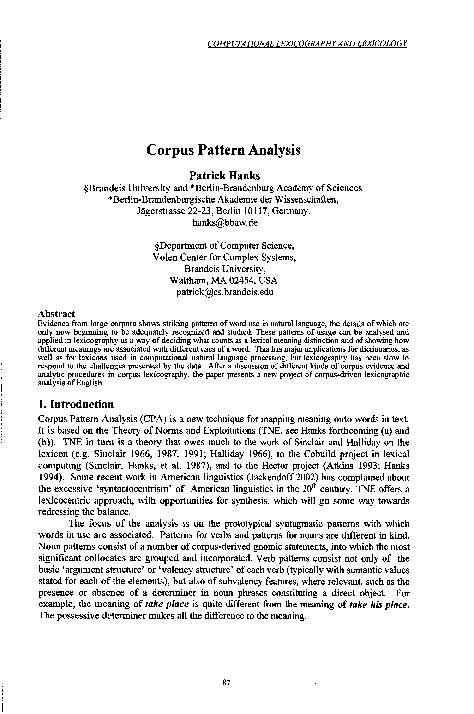Pdf Corpus Pattern Analysis