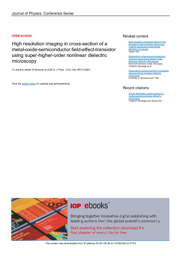 (PDF) High resolution imaging in cross-section of a metal-oxide-semiconductor field-effect ...