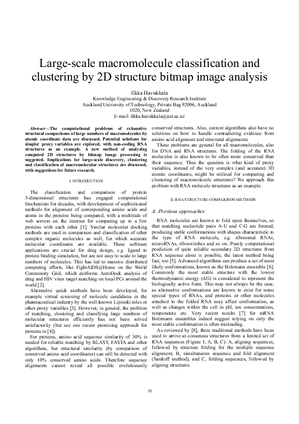 Pdf Large Scale Macromolecule Classification And Clustering By 2d