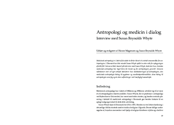 (PDF) Antropologi og medicin i dialog | Susan Whyte - Academia.edu