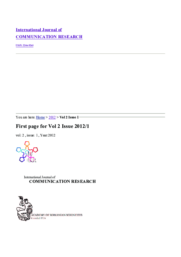 (PDF) Journal of International Communication