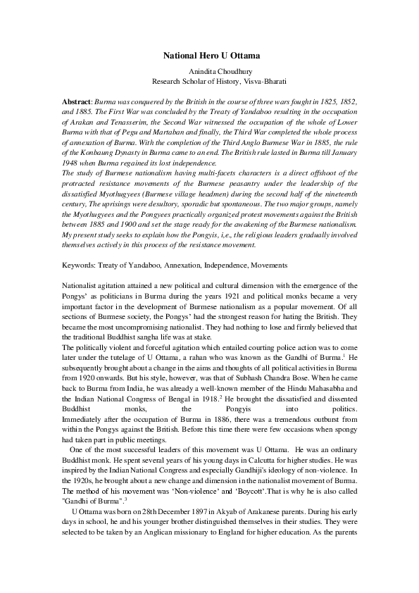 (PDF) National Hero U Ottama