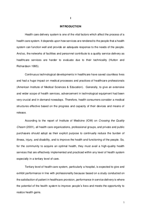 (PDF) Tertiary Level of Health Care