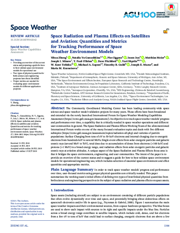 (PDF) Space Radiation and Plasma Effects on Satellites and Aviation ...