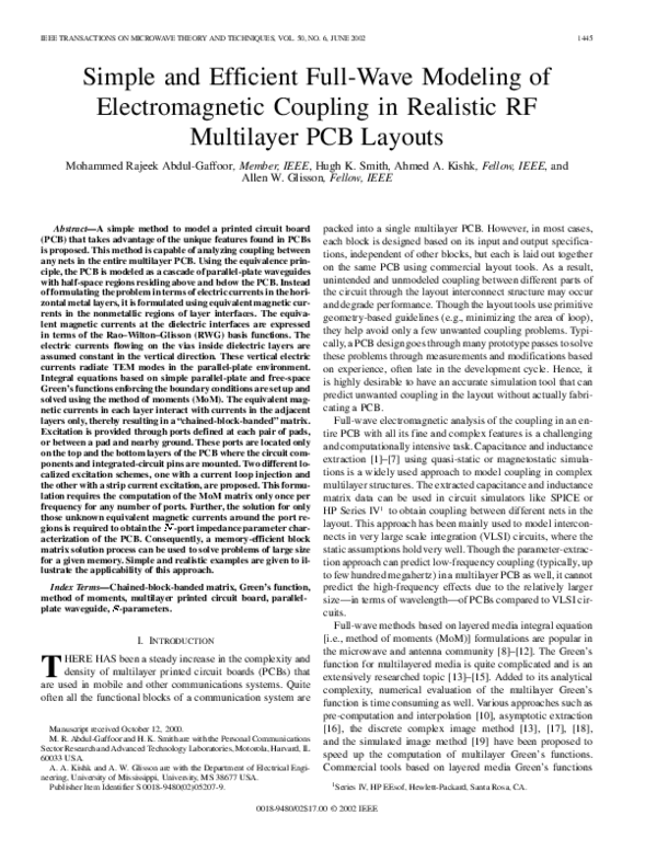 (PDF) Simple and efficient full-wave modeling of electromagnetic coupling in realistic RF ...