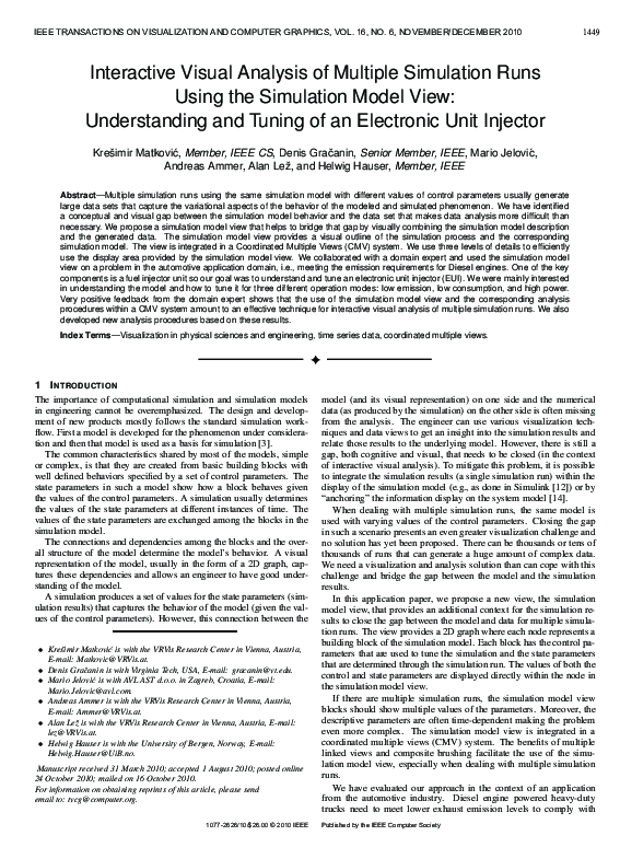 (PDF) Interactive Visual Analysis of Multiple Simulation Runs Using the ...