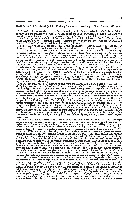 (PDF) HOW MUSICAL IS MAN ? by John Blacking. University of Washington ...