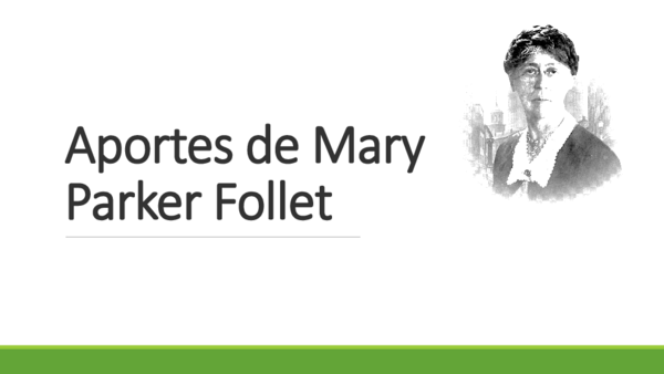 (PDF) Aportes de Mary Parker Follet