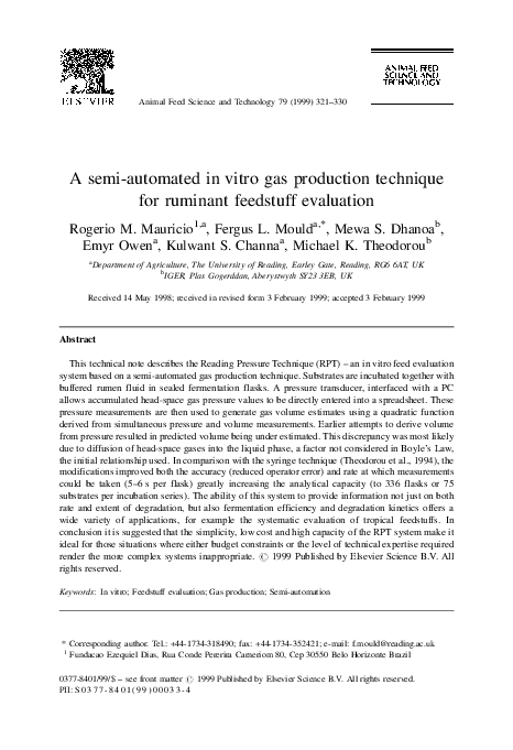 (PDF) A semi-automated in vitro gas production technique for ruminant ...
