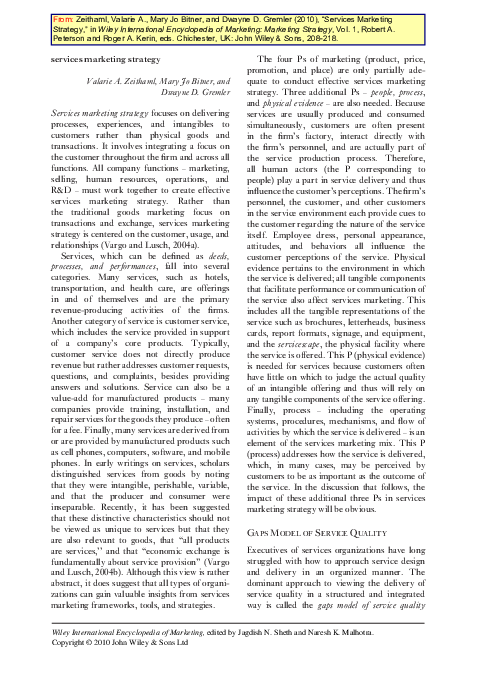 (PDF) Services Marketing Strategy