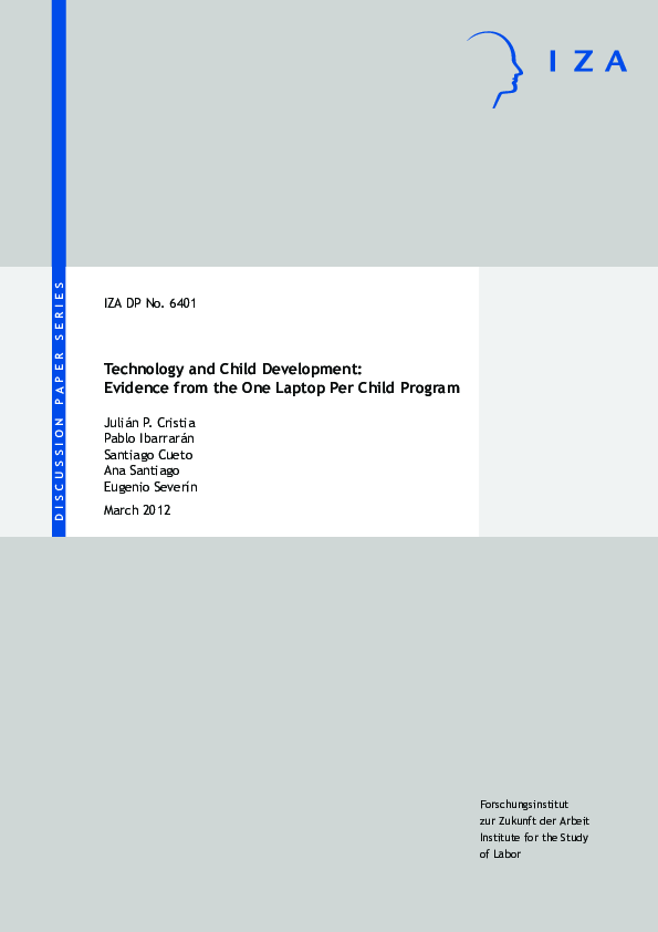 (PDF) Technology and Child Development: Evidence from the One Laptop ...