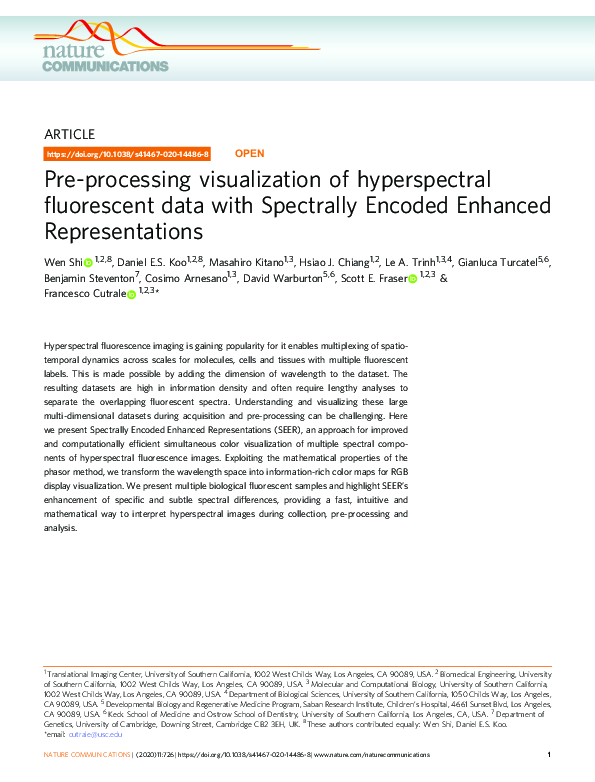 (PDF) Pre-processing visualization of hyperspectral fluorescent data ...