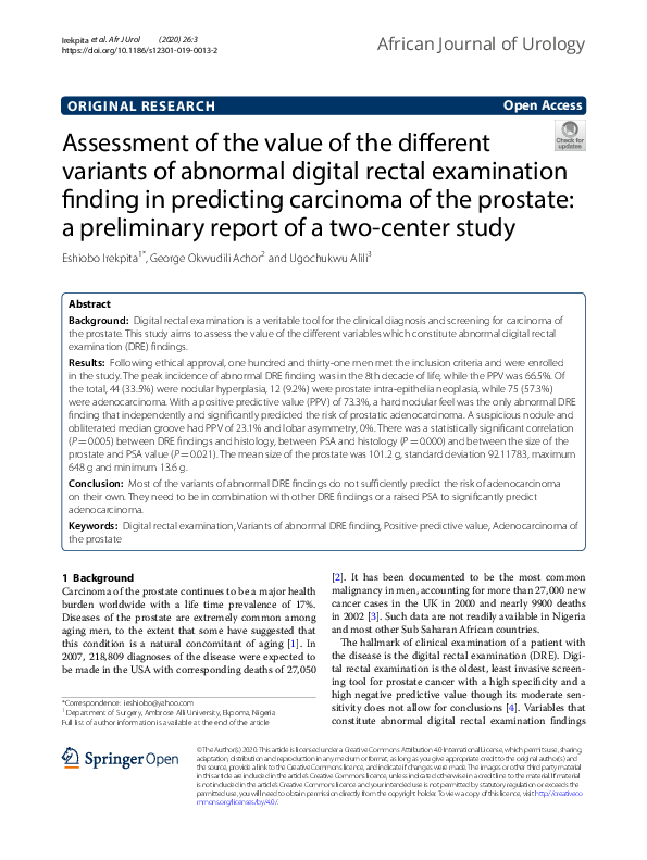(PDF) Assessment of the value of the different variants of abnormal ...