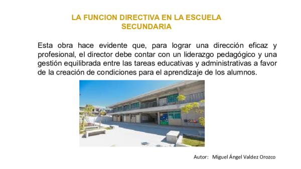 (PPT) La función directiva en la secundaria