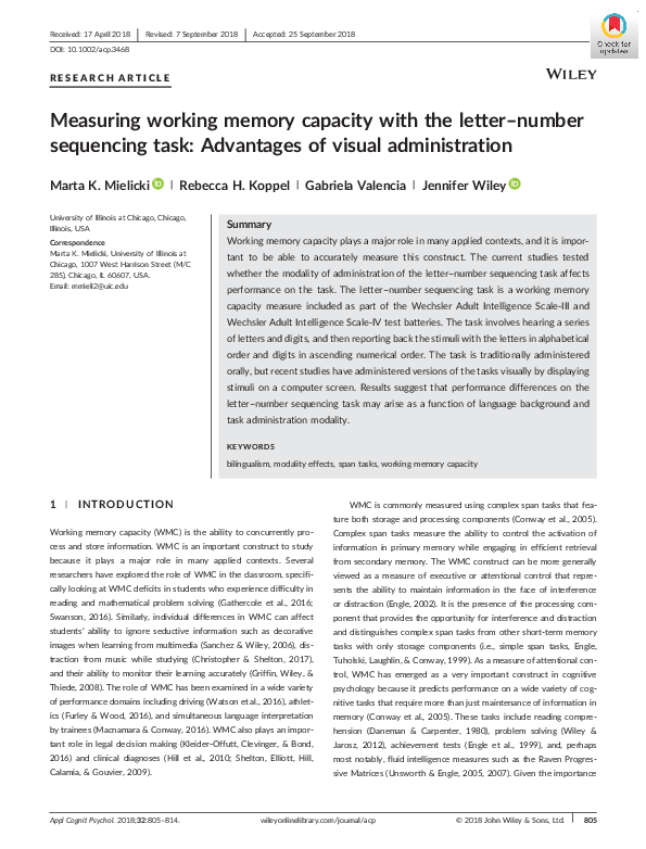 (PDF) Measuring working memory capacity with the letter-number ...
