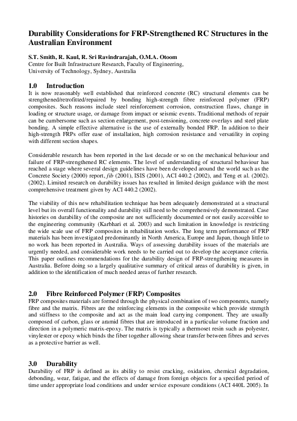 (PDF) Durability Considerations for FRP-Strengthened RC Structures in ...