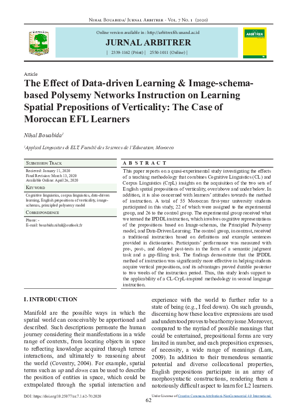 (PDF) The Effect of Data-driven Learning Image-schema-based Polysemy Networks Instruction on ...