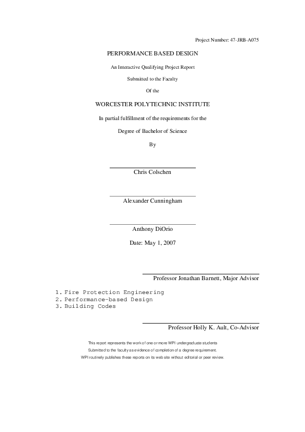 Pdf Performance Based Design