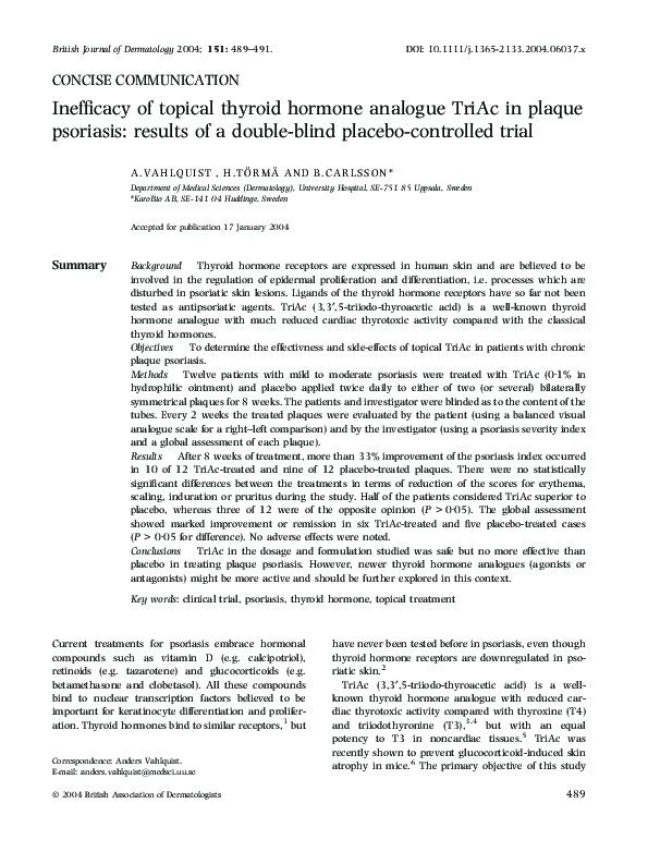 (PDF) Inefficacy of topical thyroid hormone analogue TriAc in plaque ...